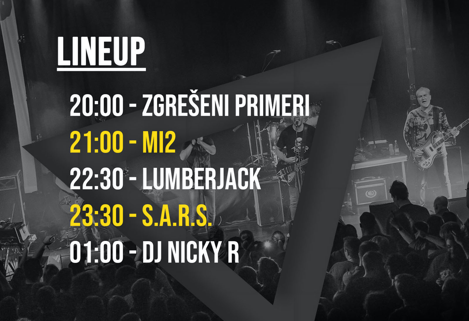 Vstopnice in lineup za Groševih 20. let